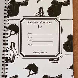 Personalized Horse Lesson Note Journal Equestrian Journal Horse ...