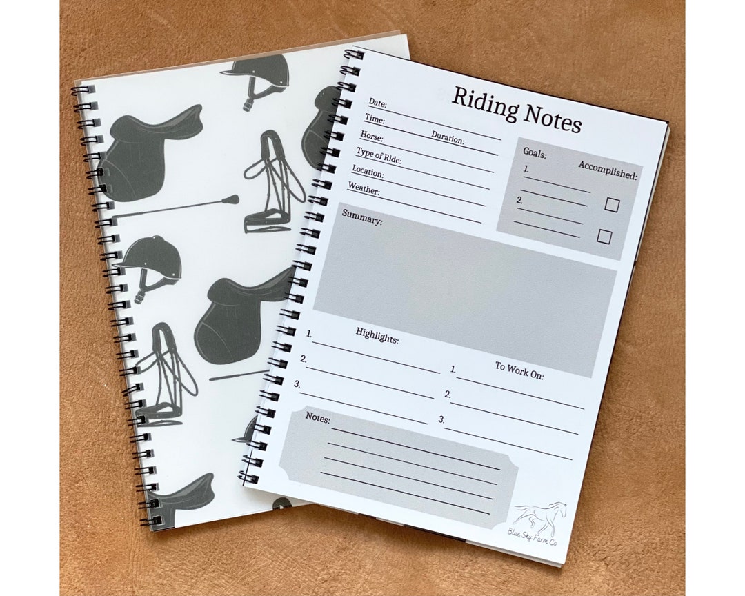 Equestrian Riding Journal Horse Training Log Barn Gift for Horse Lover ...