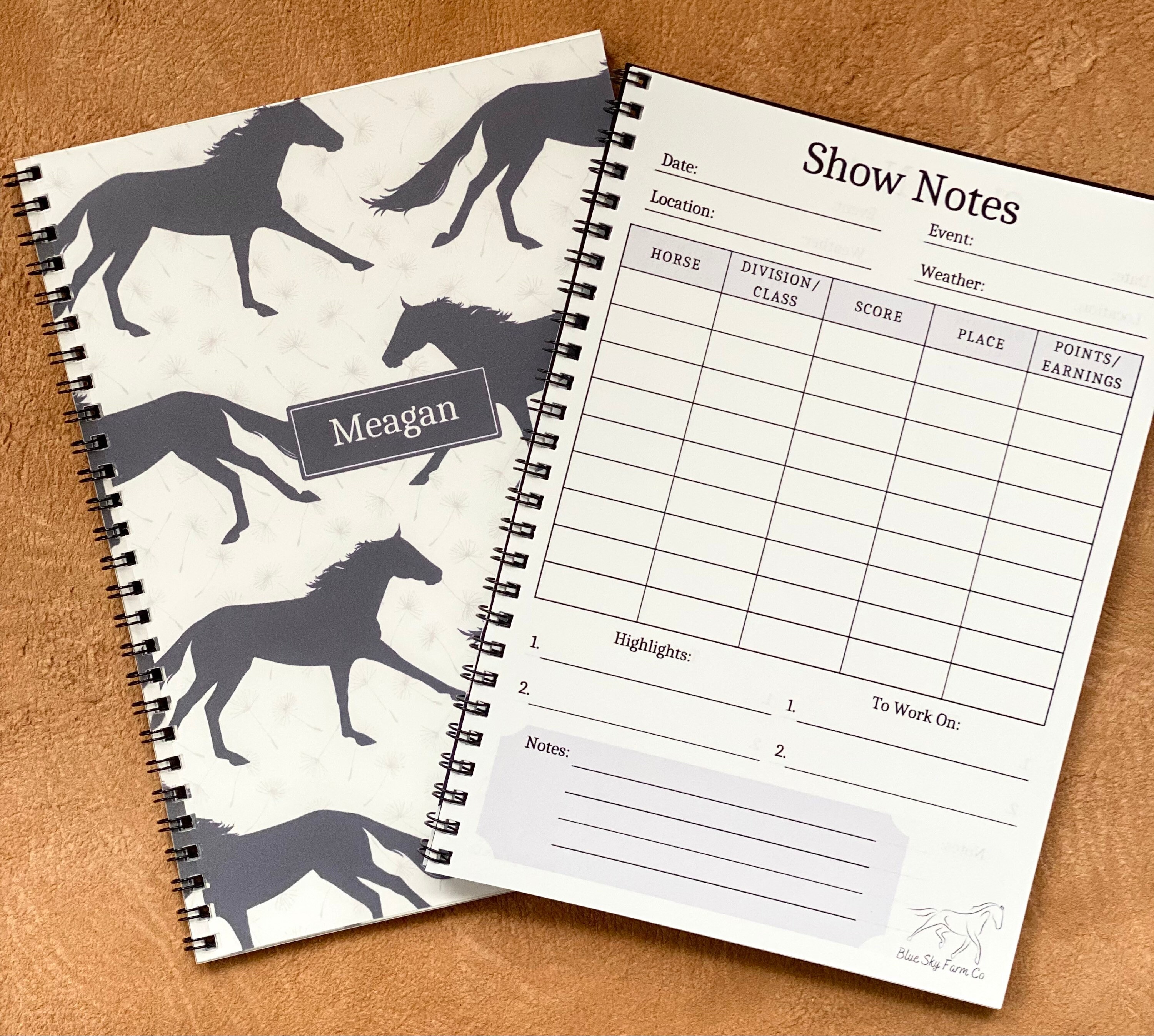 Personalized Horse Show Journal Kids Equestrian Journal Horse Training ...