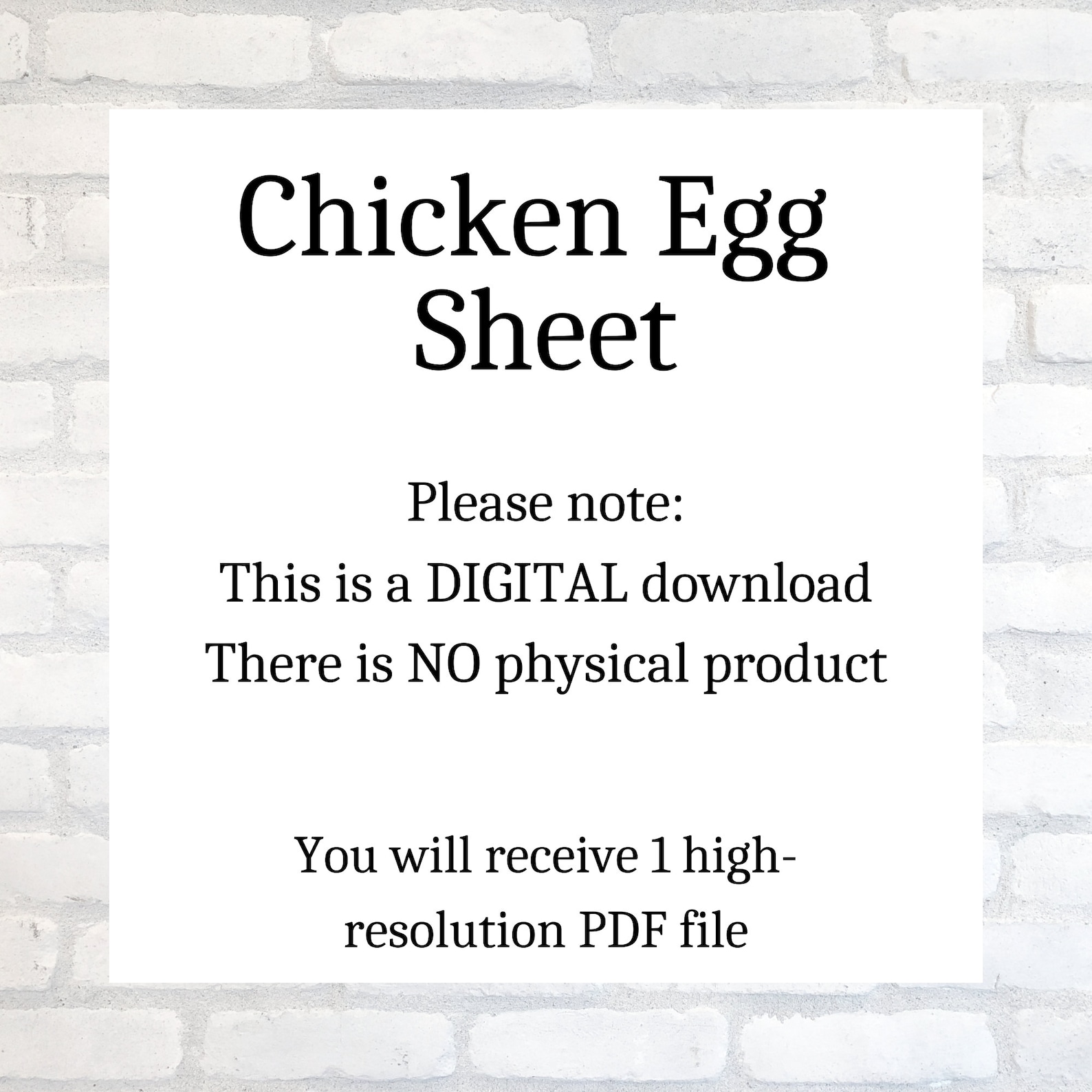 Digital Download Chicken Egg Collecting Chart Homeschool Supplies for ...