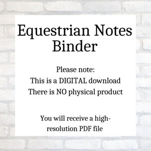 Horse Riding Binder Journal Equestrian Journal Horse Training Log ...