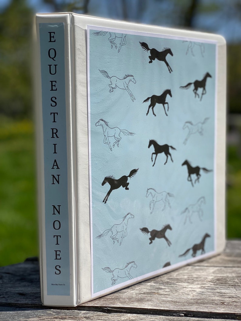Horse Riding Binder Journal Equestrian Journal Horse Training Log ...