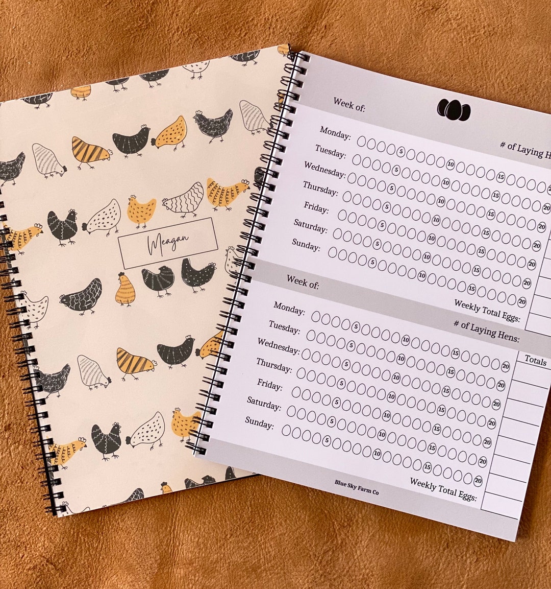 Personalized Chicken Business Egg Collecting Journal Young Entrepreneur ...