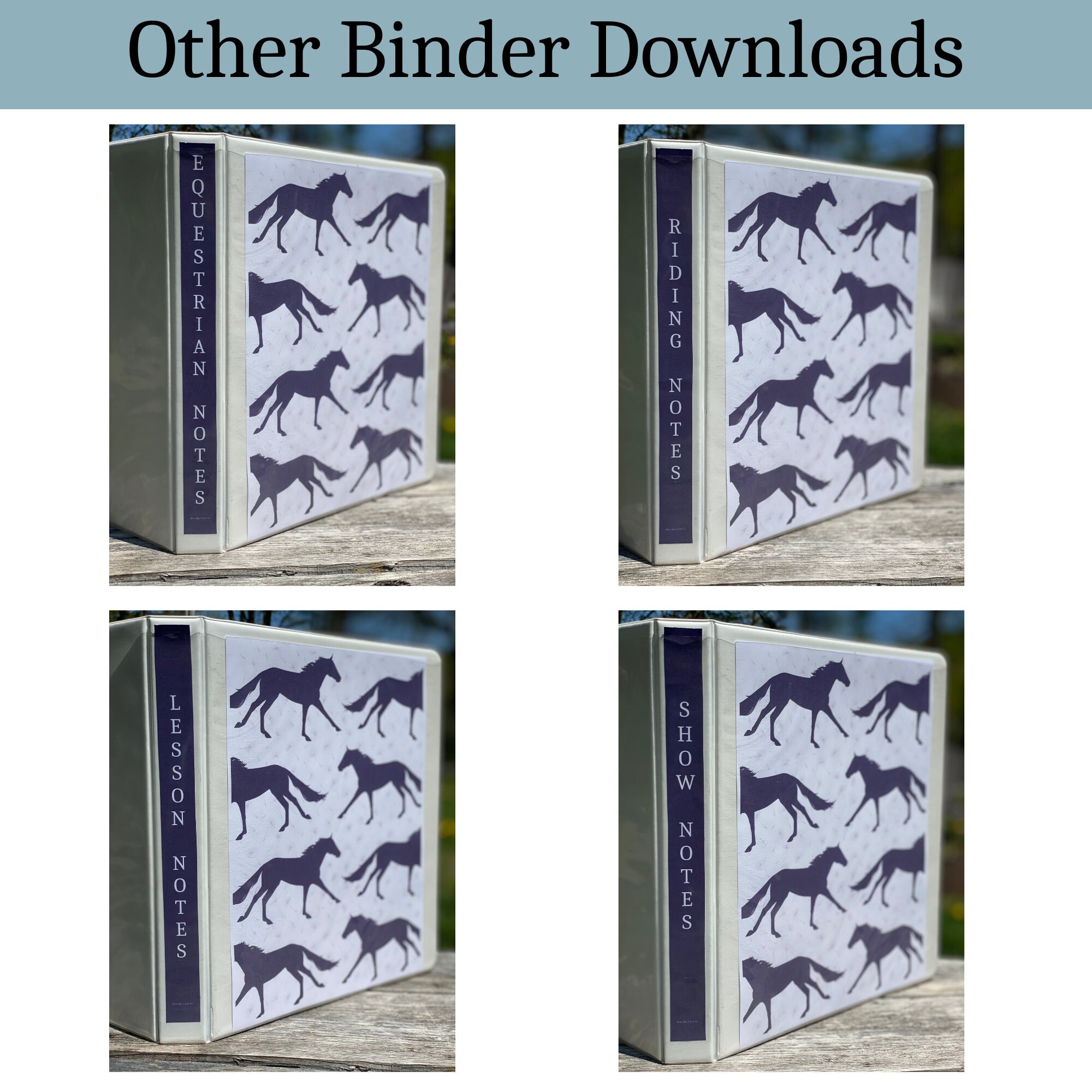 Horse Riding Notebook Equestrian Gift for Horse Owner Journal Purple ...