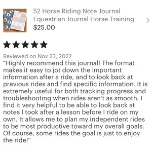 Horse Riding Journal Gift for Teenage Girl Horse Notebook Simple ...