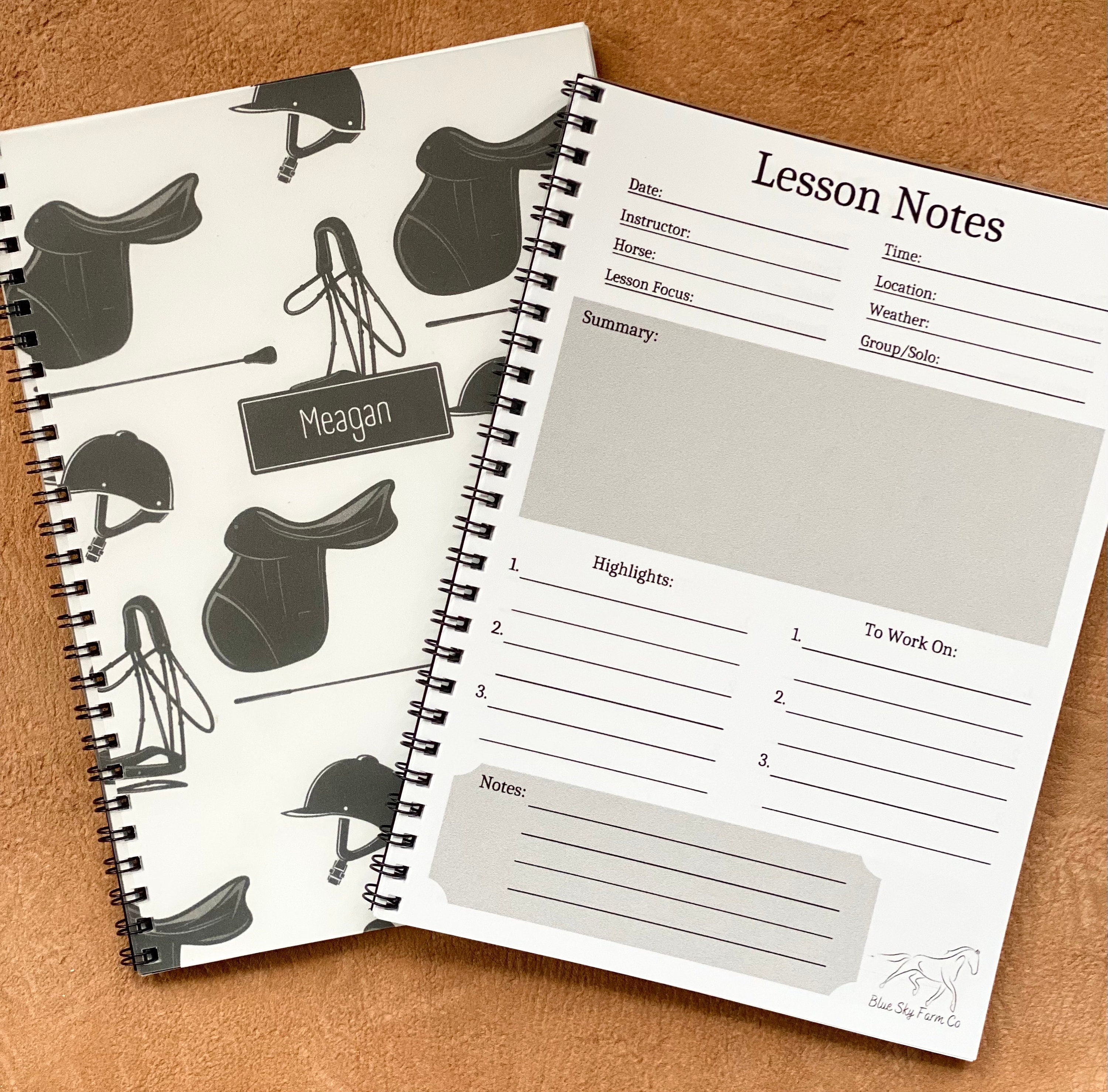 Personalized Horse Lesson Note Journal Equestrian Journal Horse ...