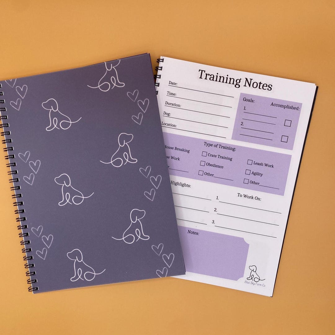 Dog Training Notebook Pet Training Planner for Tracking Progress and ...