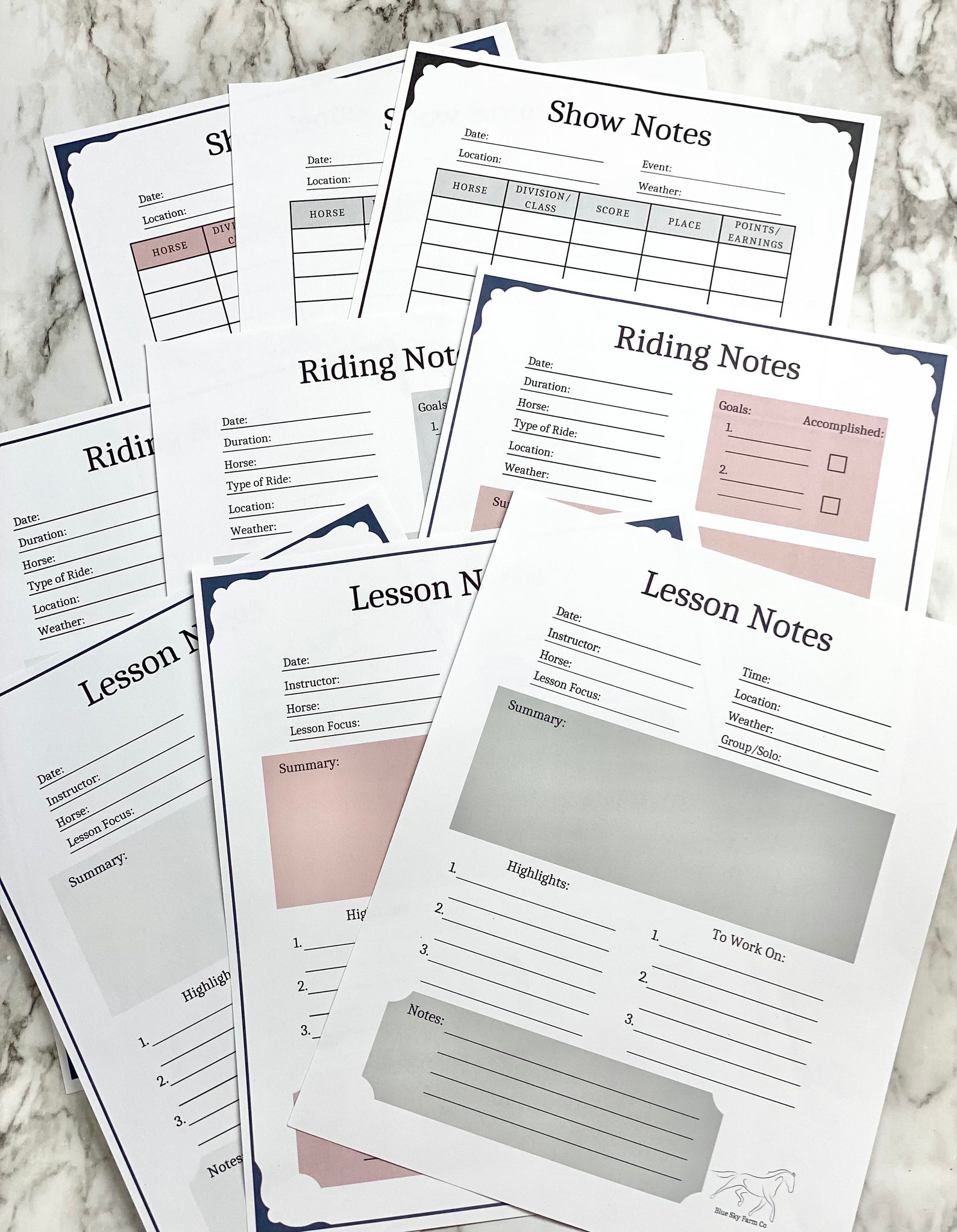 Equestrian Horse Lesson Journal Dressage Horse Riding Notebook - Etsy