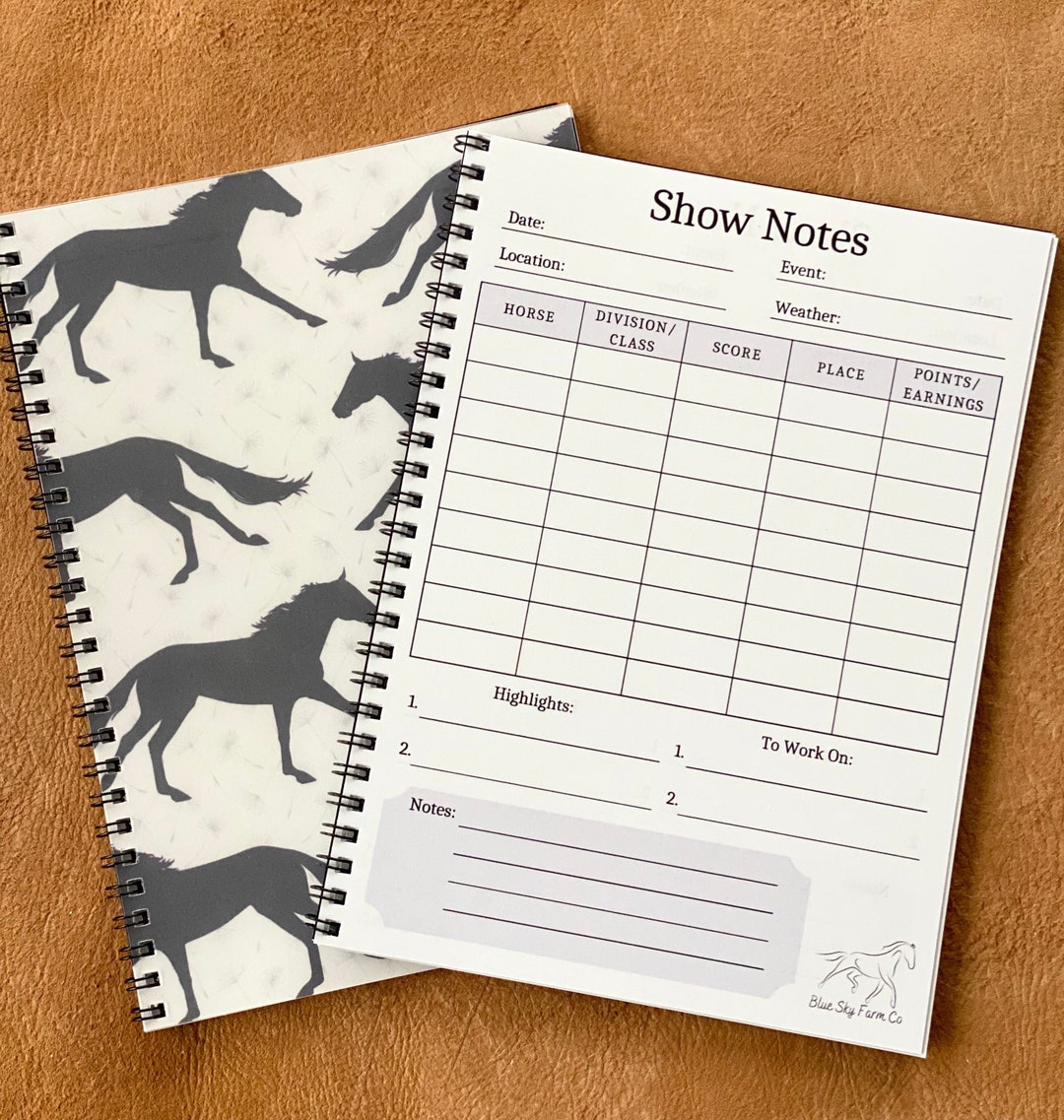 Equine Show Competition Journal Equestrian Journal Horse Show Log ...