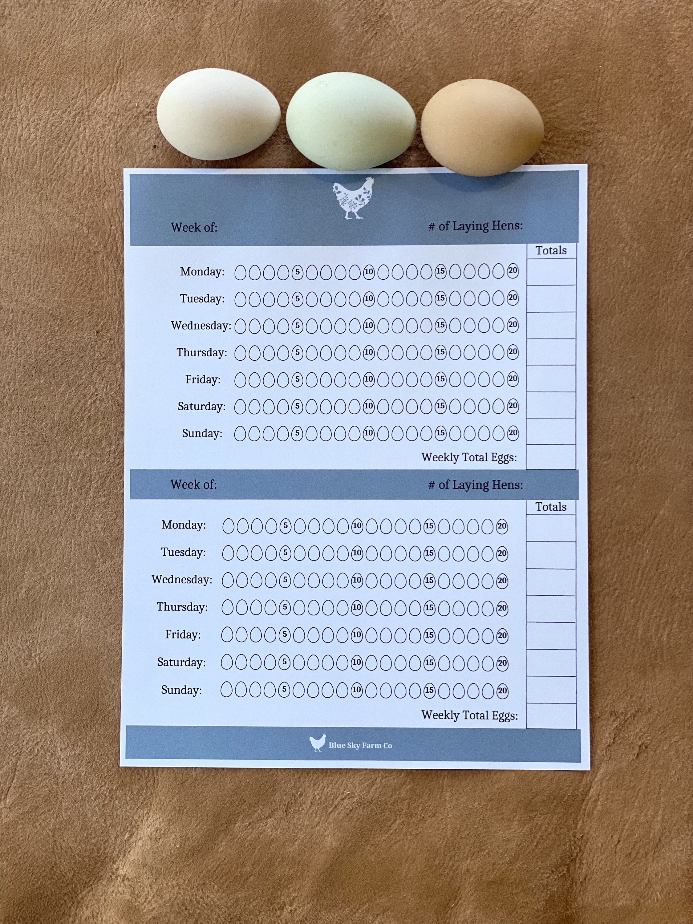Printable Egg Record Keeper Backyard Chicken Homestead Digital Download ...
