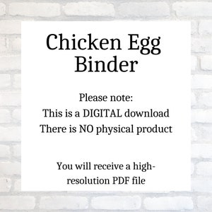 Printable Chicken Egg and Expense Tracker Journal for Chicken Expenses ...