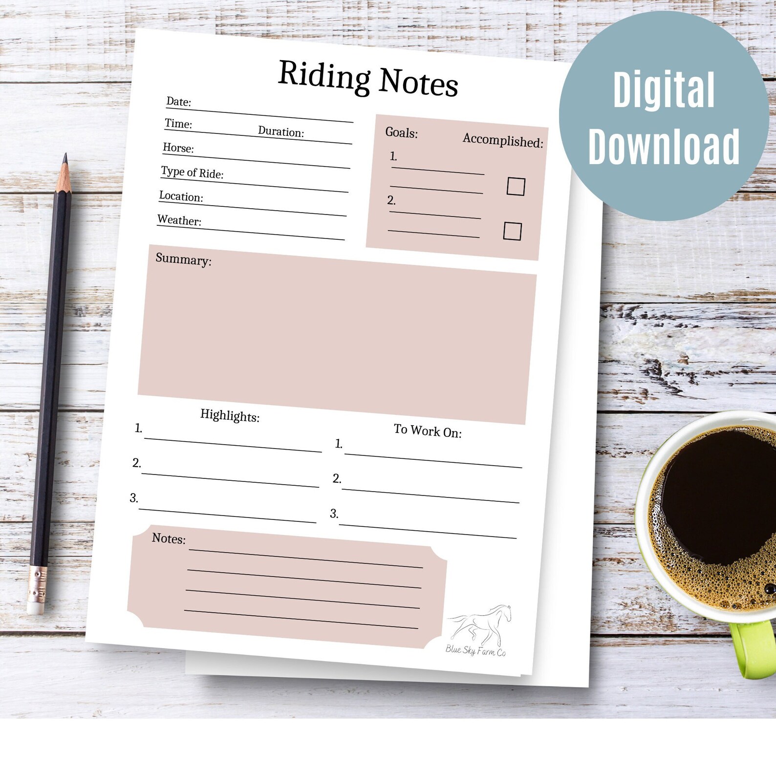 Equestrian Journal Printables Equestrian Planner Youth Horse Riding ...