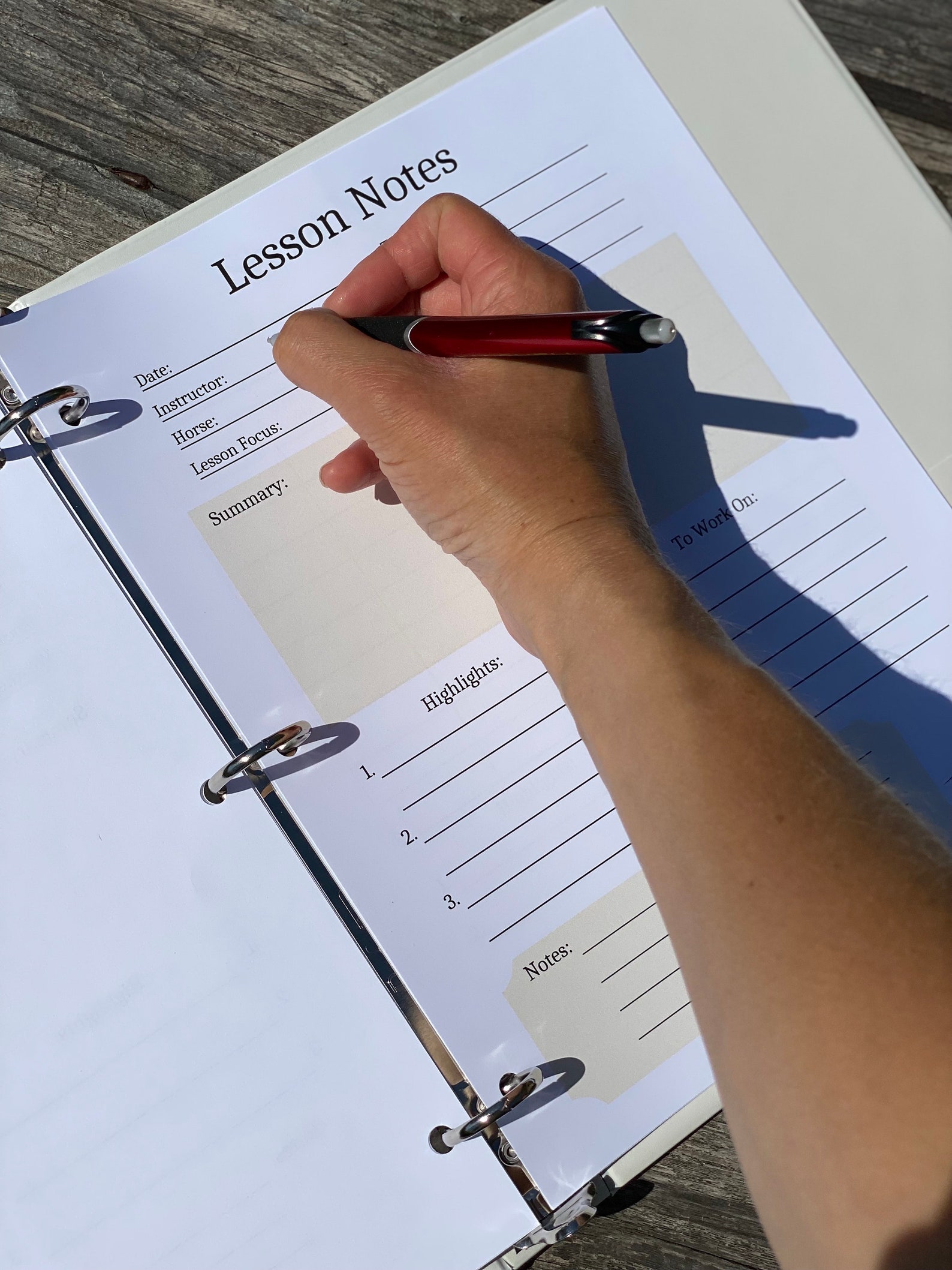 Equestrian Horse Printable Journal Horse Training Log Barn Gift for ...