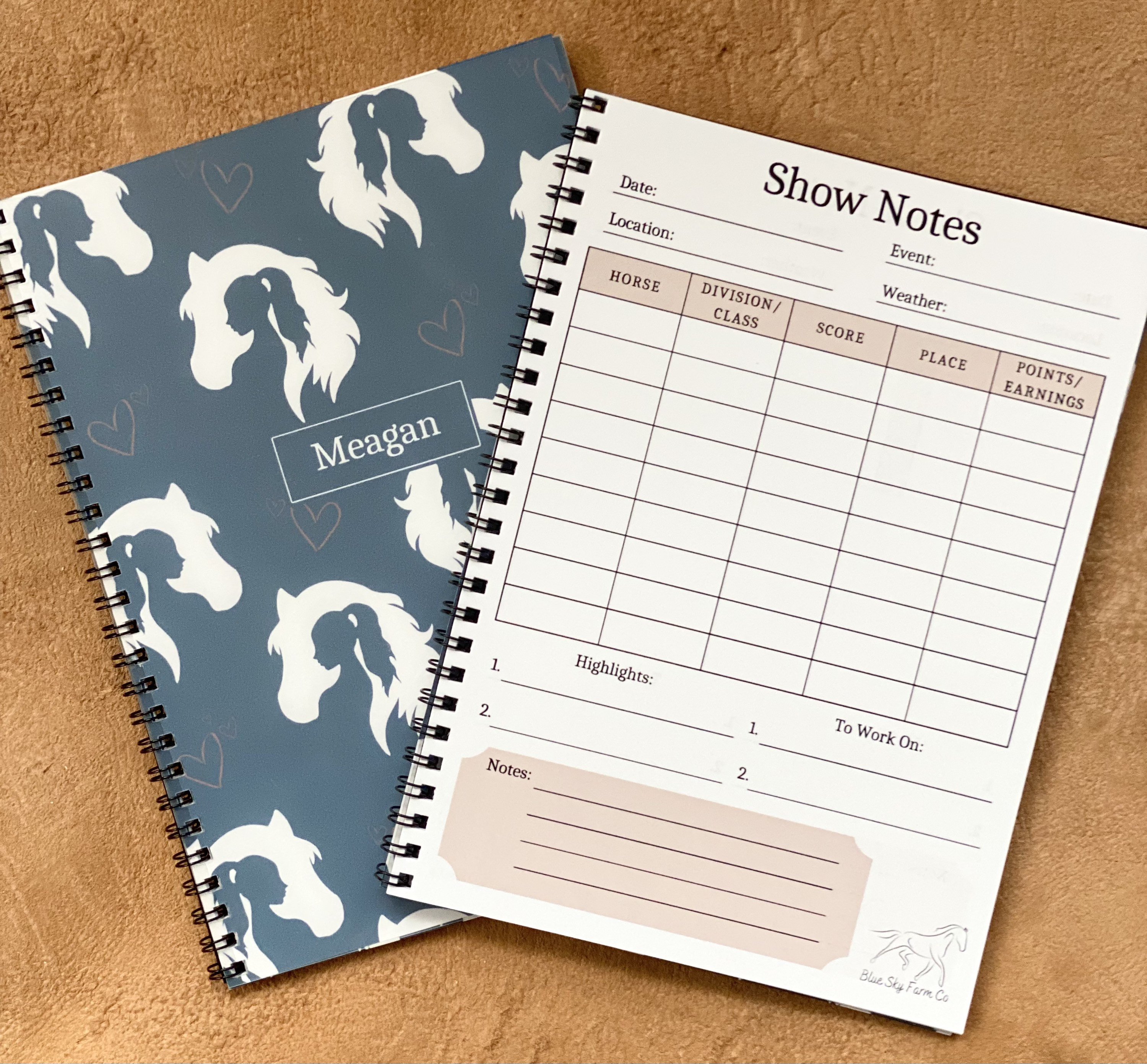 Personalized Horse Show Notebook Equestrian Youth Journal Horse Show ...