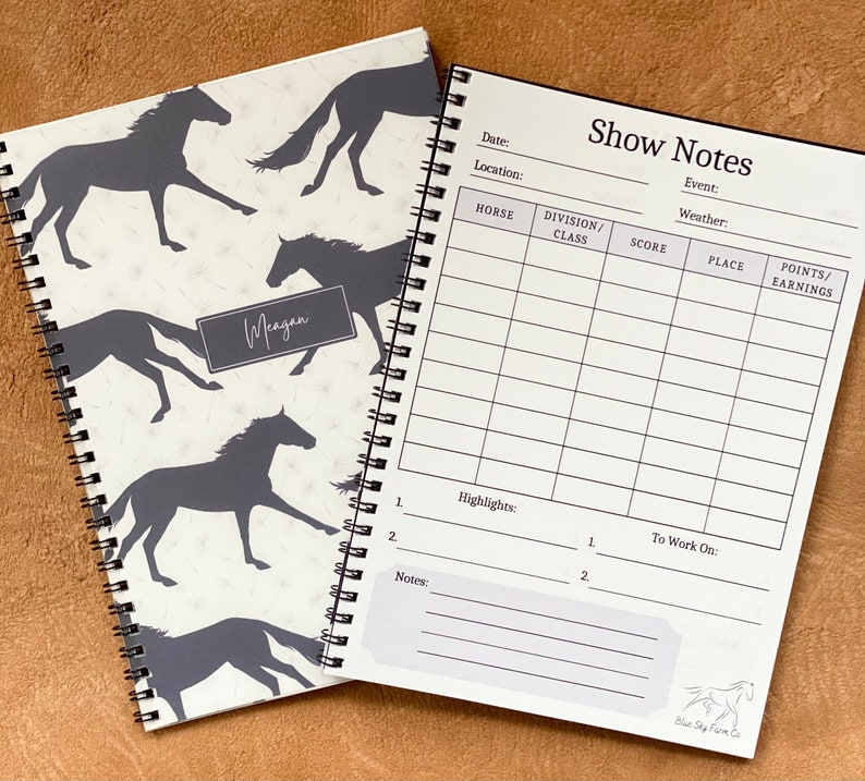 Personalized Horse Show Journal Kids Equestrian Journal Horse Training ...
