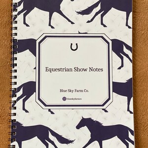 Equine Show Competition Journal Equestrian Journal Horse Show Log ...