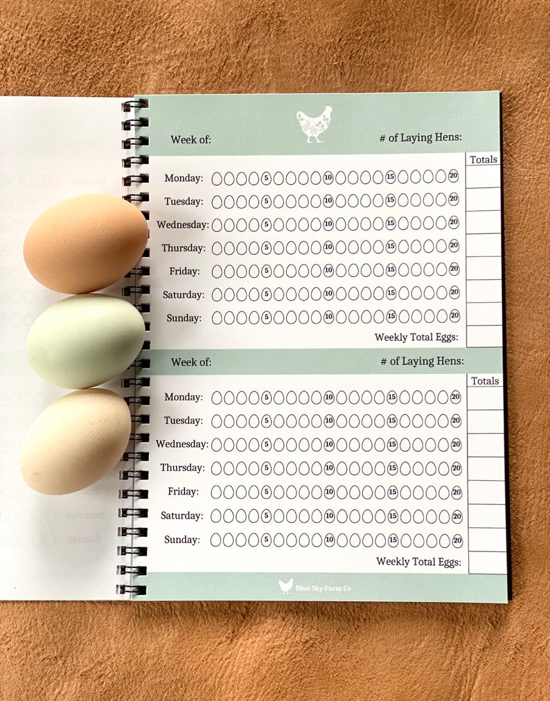 Chicken Egg Collecting Journal for Homesteading Gift Chicken Lover Farm ...
