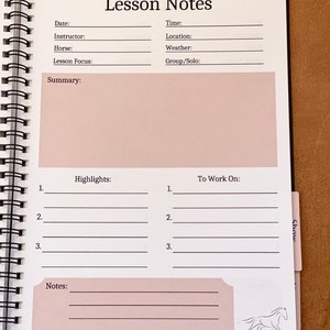 Equestrian Lesson Journal Dressage Horse Riding Journal Equestrian ...