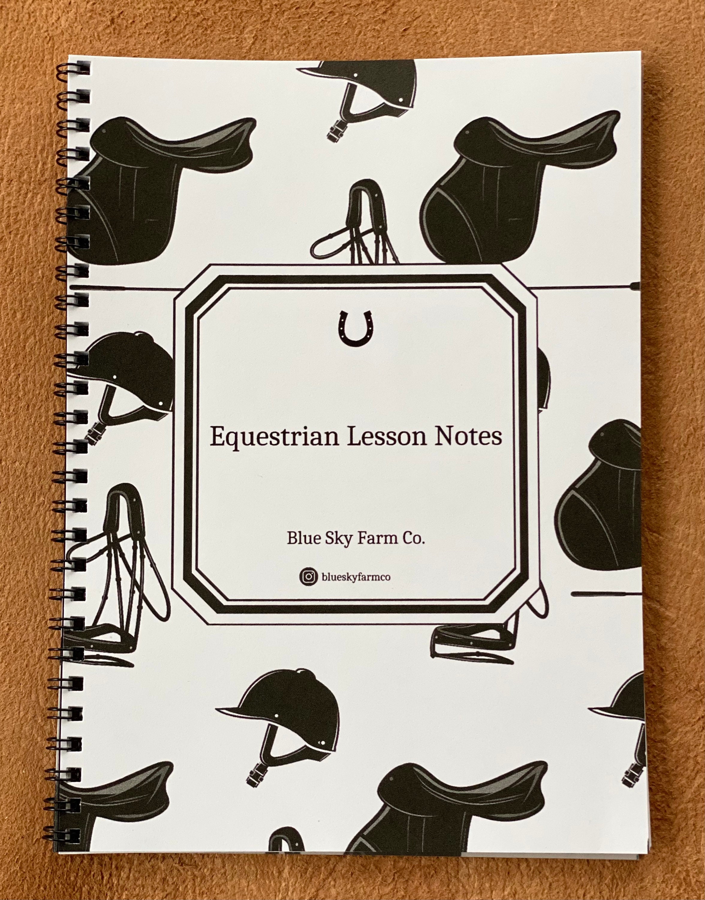 Personalized Horse Lesson Note Journal Equestrian Journal Horse ...