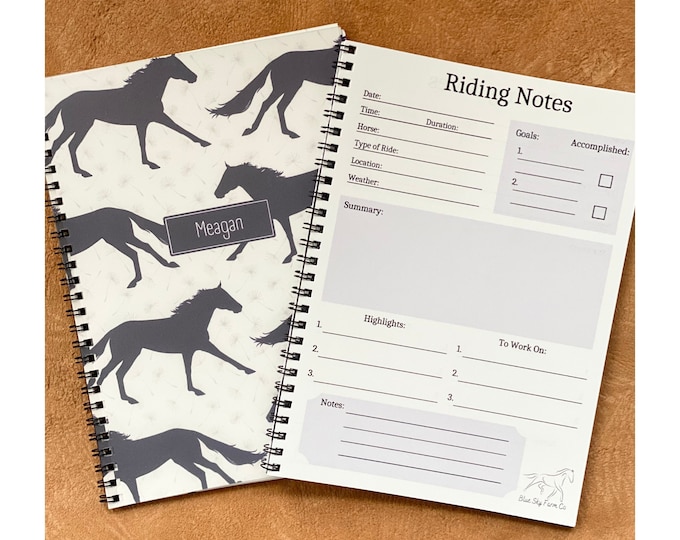 Horse Spiral Notebook Horse Journal Watercolor Horse - Etsy