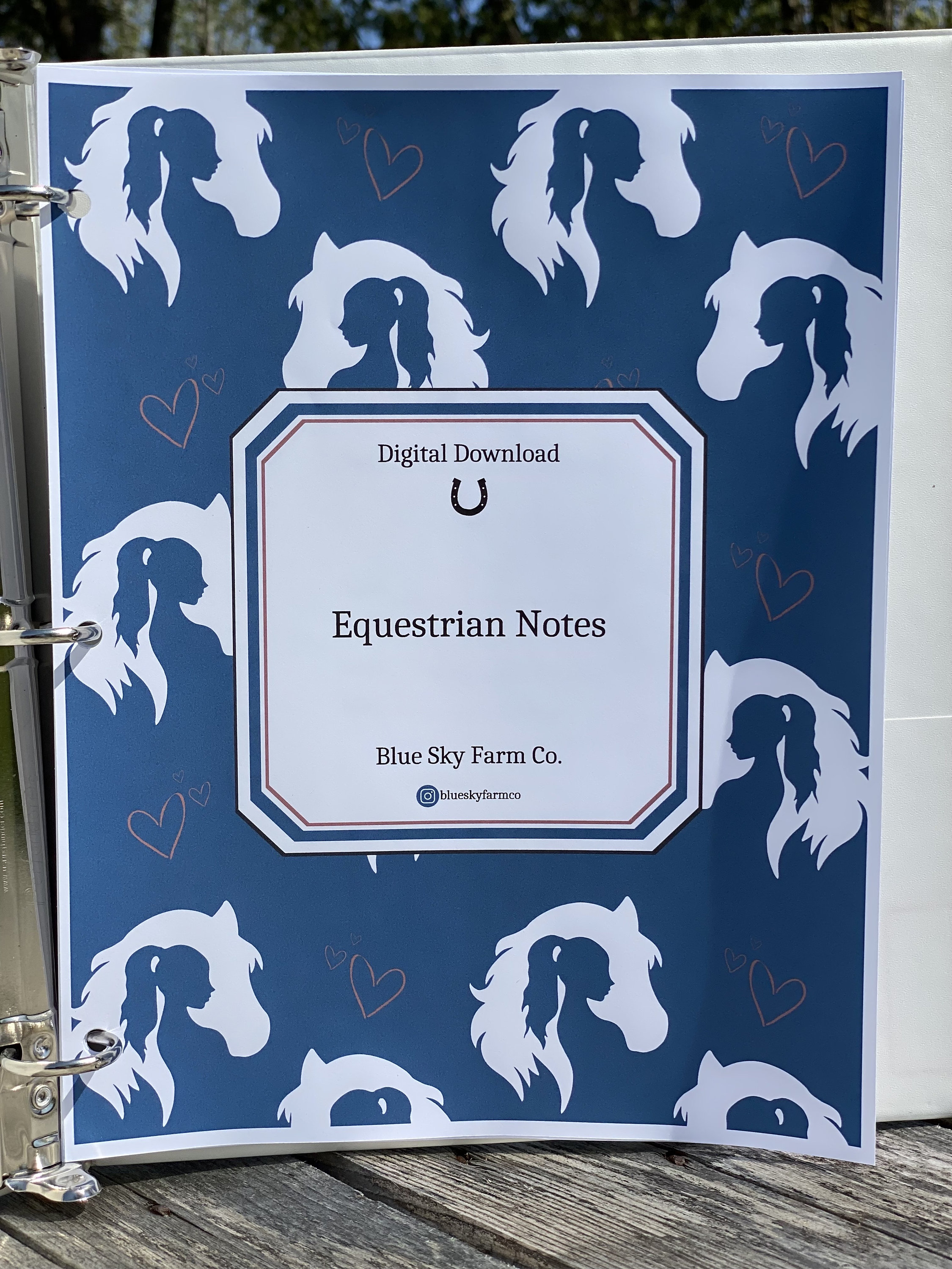 Equestrian Riding Journal Horse Printable Journal Horse Training Log ...