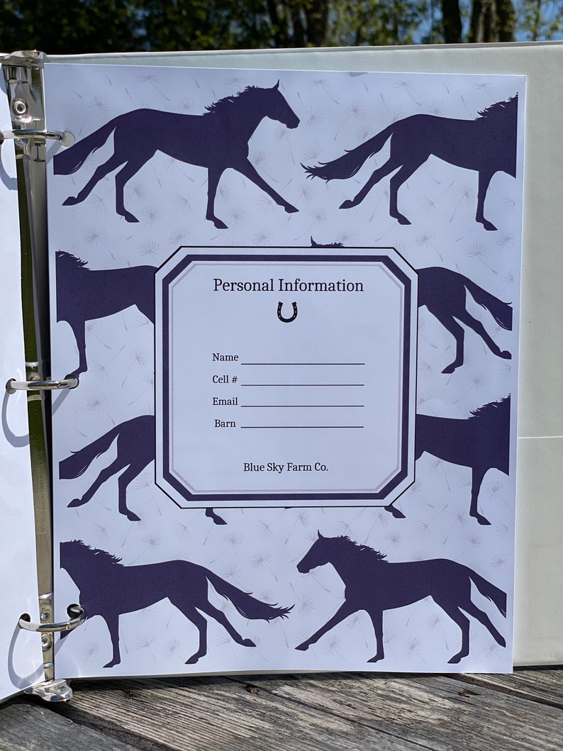 Horse Riding Notebook Equestrian Gift for Horse Owner Journal Purple ...