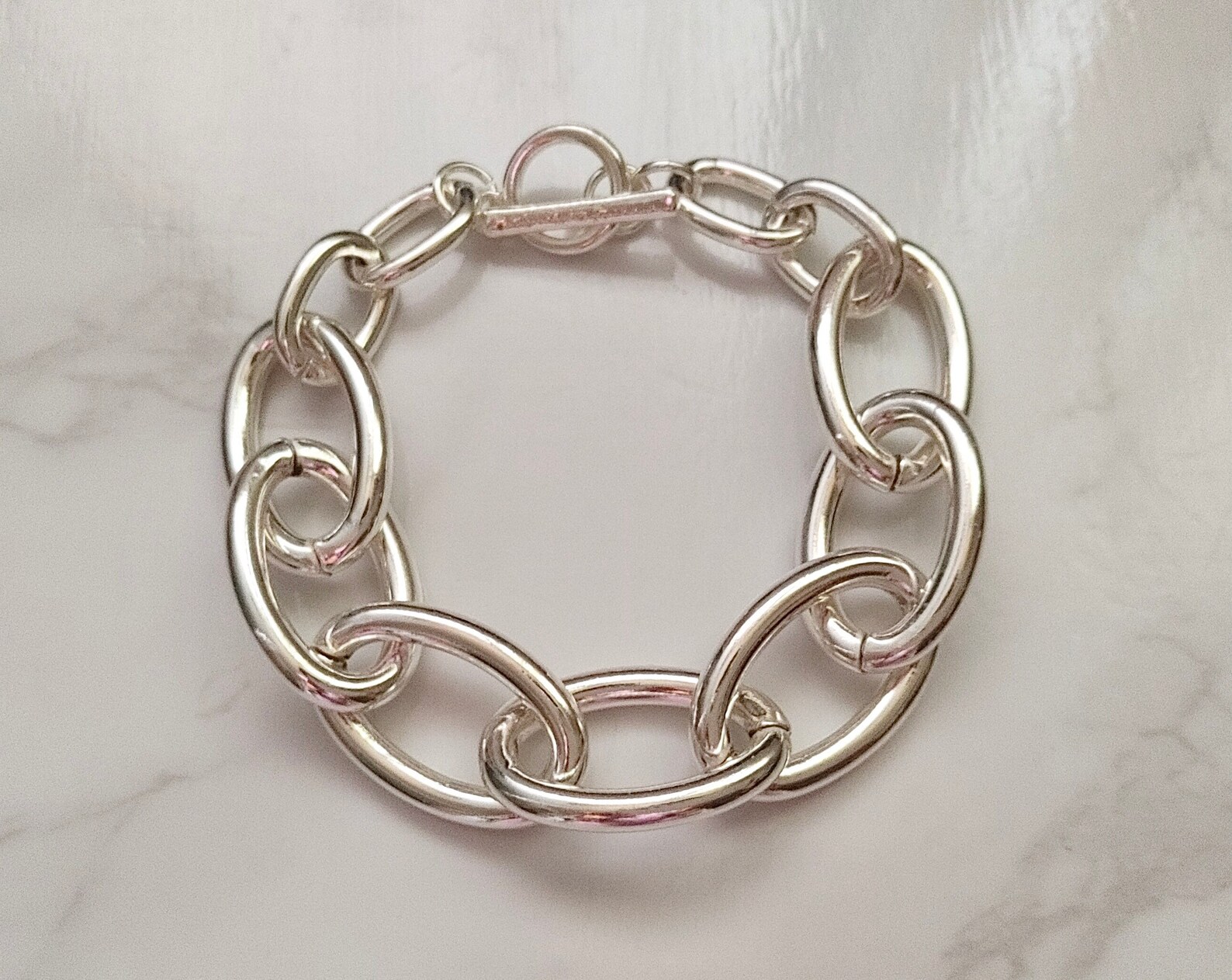 Big Chunky Gold Chain Bracelet Stack Bracelet Gold Link - Etsy