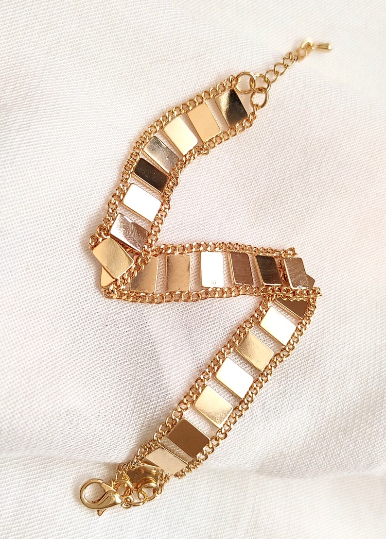 Elegant Gold Bracelet Stack Bracelet Gold Link Bracelet - Etsy