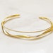 Double Gold Cuff Bracelet Minimalist Bracelet Stacked - Etsy