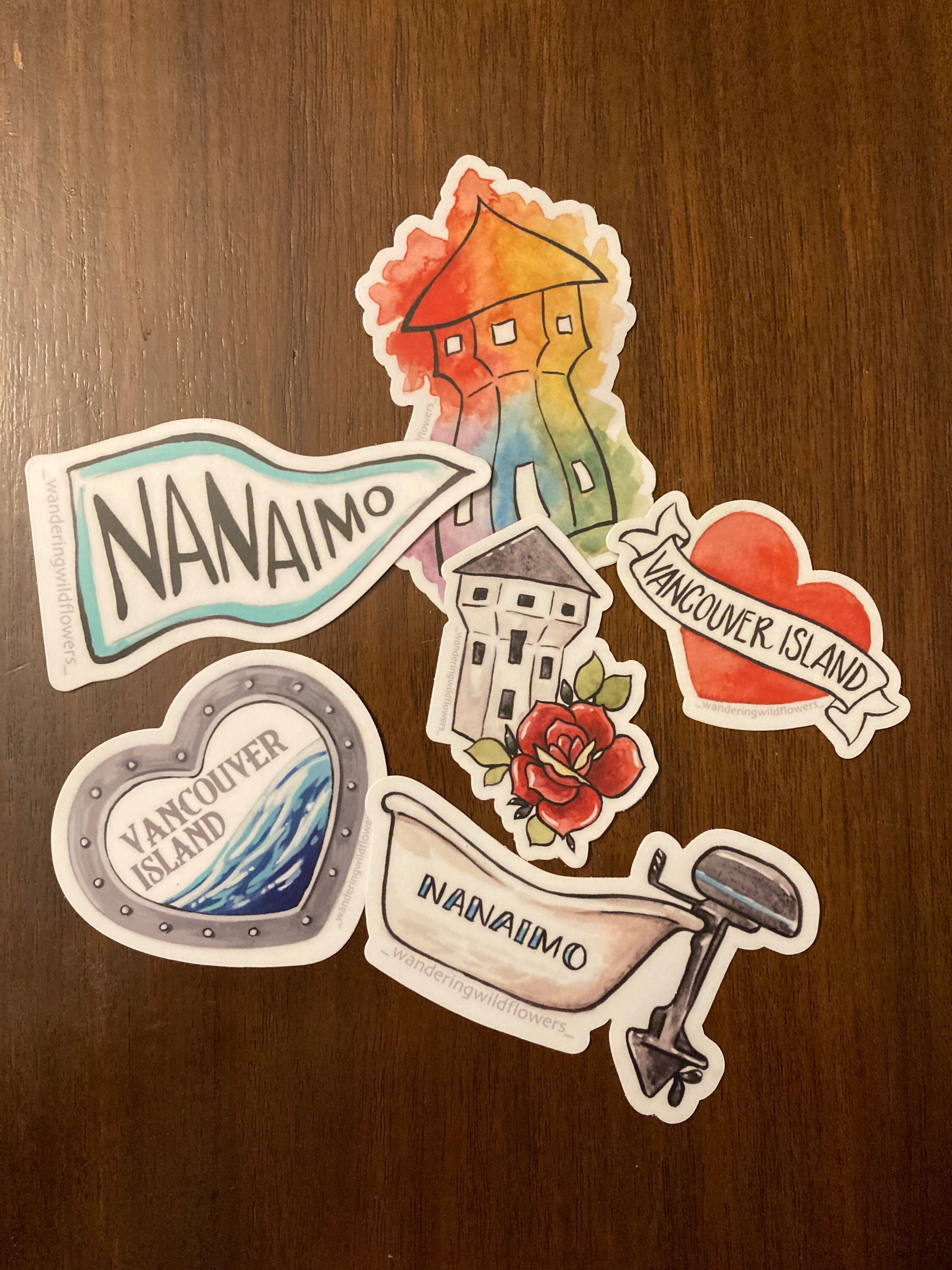 Vancouver Island Nanaimo Vinyl Waterproof Sticker Pack - Etsy Singapore