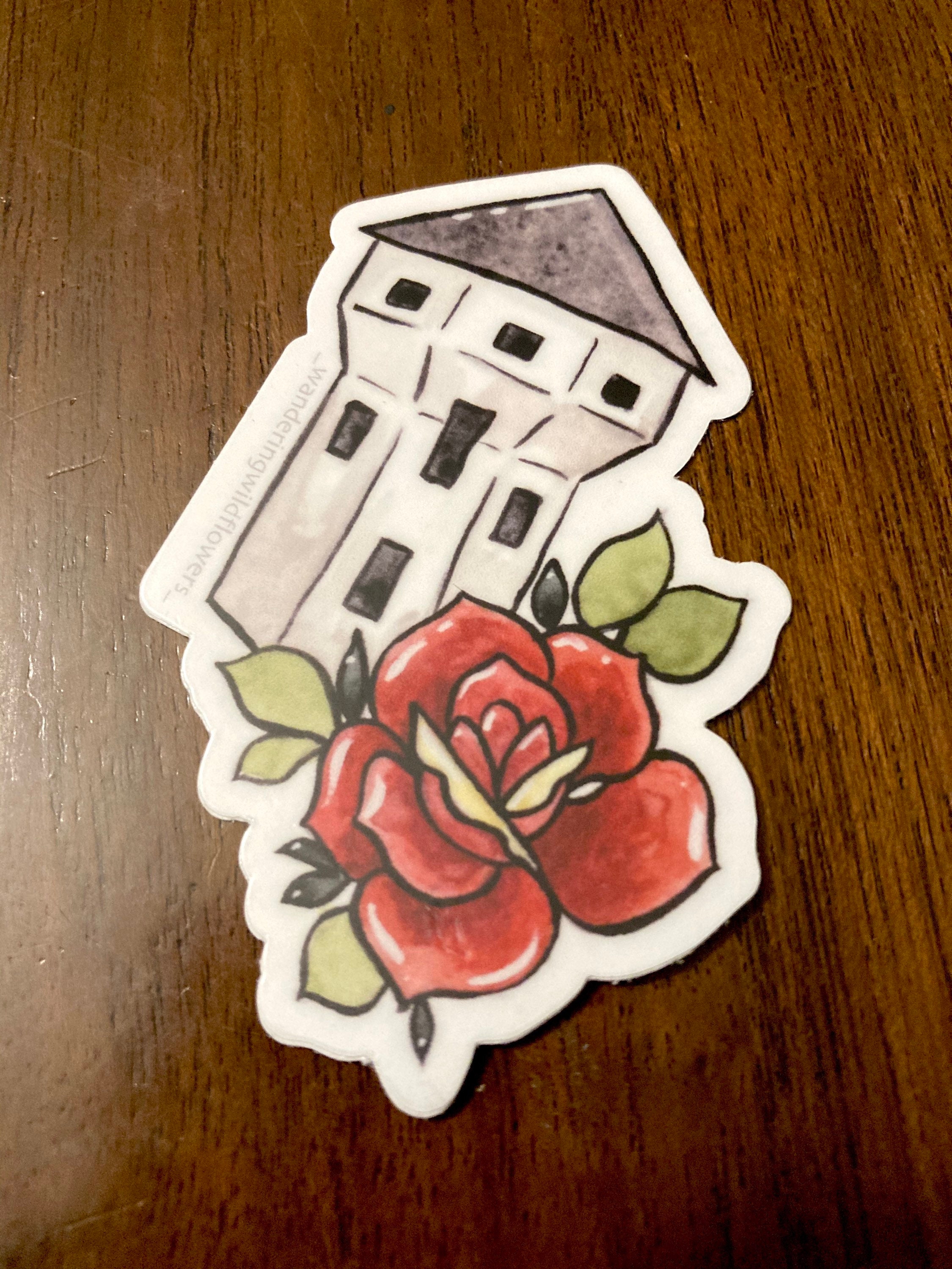 Nanaimo Bastion Rose Vinyl Sticker - Etsy