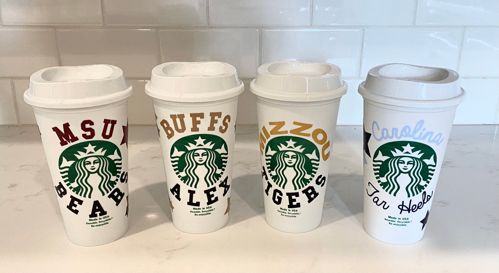 Custom College Themed Starbucks Cups | Etsy