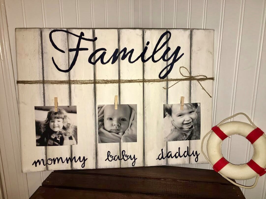Rustic Wooden Baby Frame | Baby Shower | Reclaimed Wood Wall Art ...