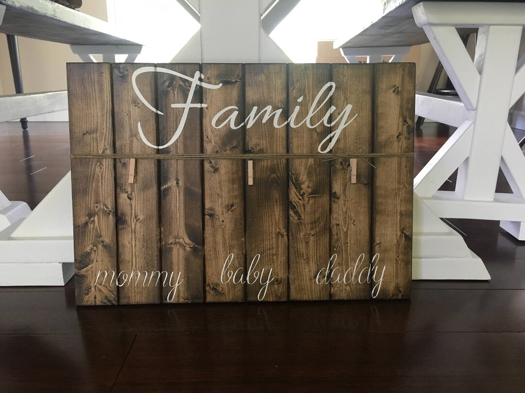 Rustic Wooden Baby Frame | Baby Shower | Reclaimed Wood Wall Art ...