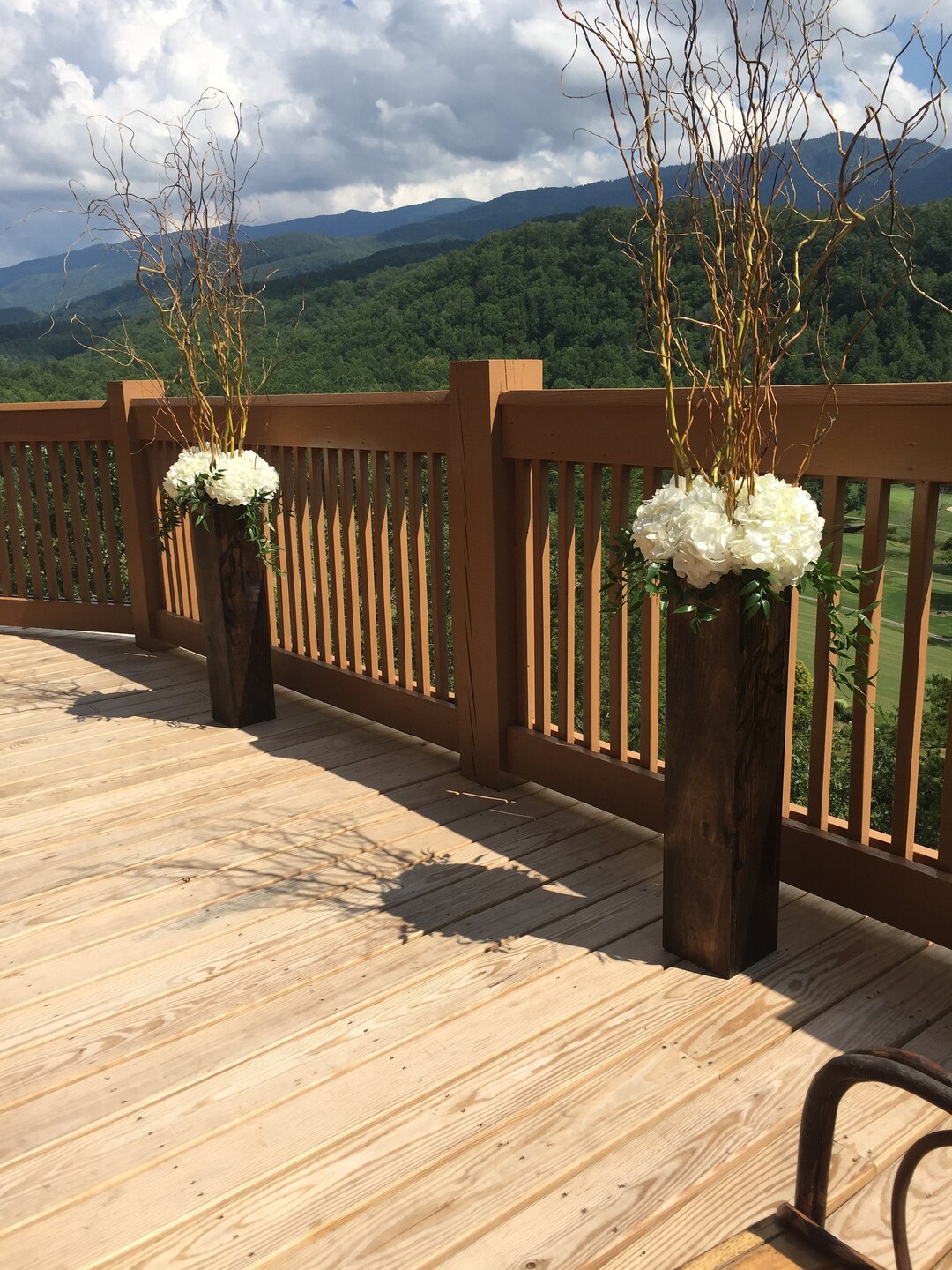 Tall Wooden Vase, Rustic Wedding Decor, Wooden Decor, Farmhouse ...