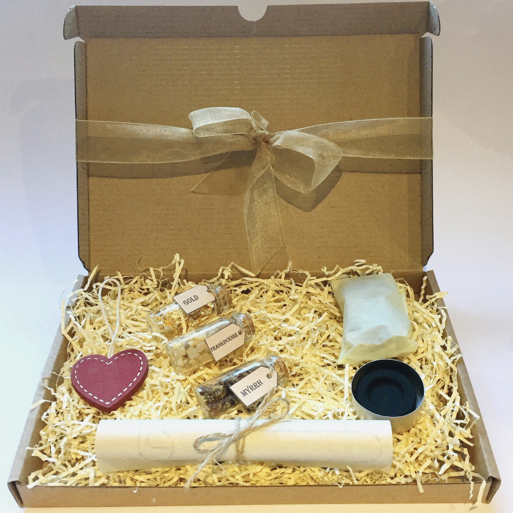 Gold Frankincense and Myrrh Christmas Gift Set, Frankincense Resin ...