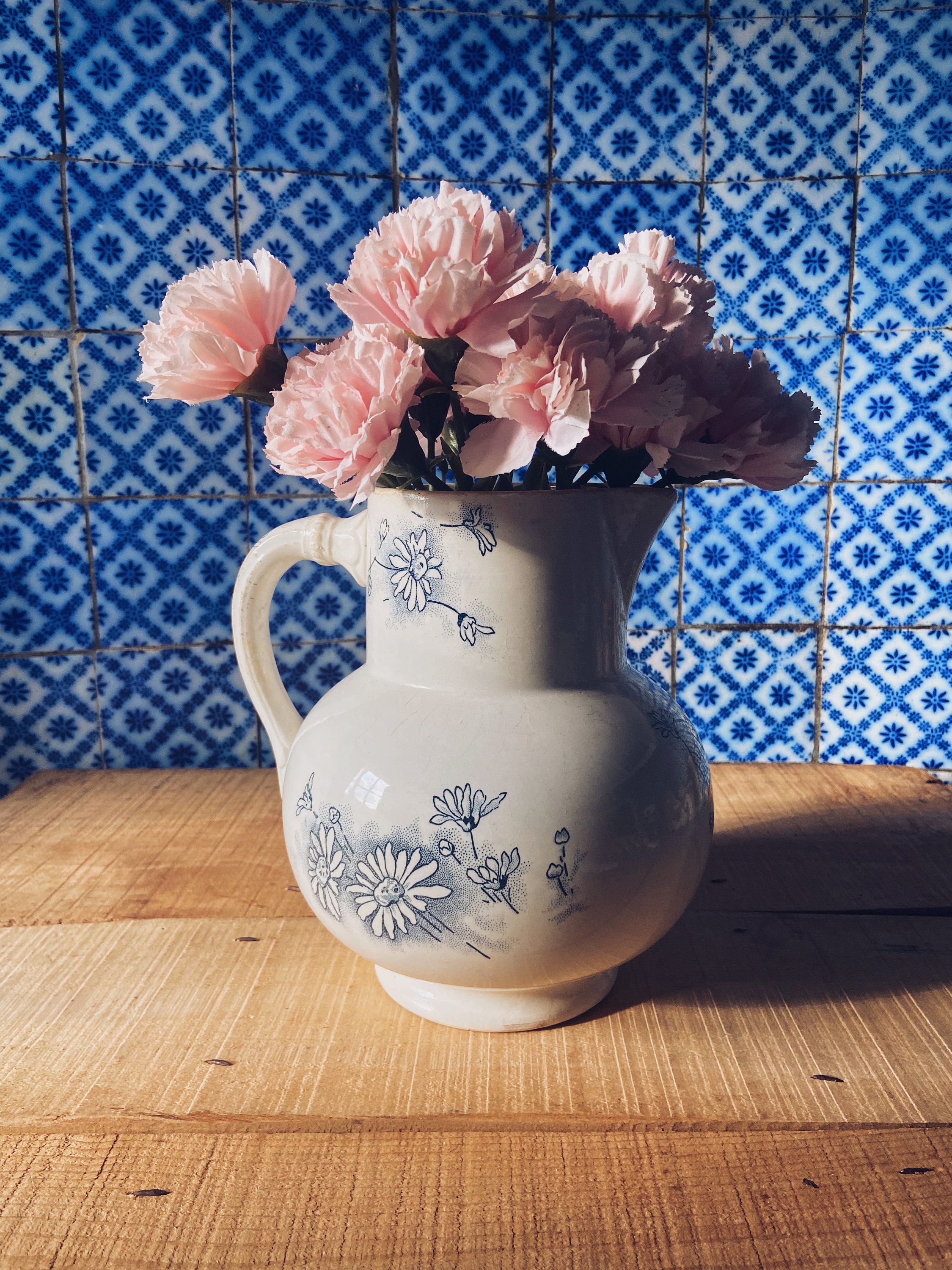 Vintage Jug With Floral Pattern. MARGUERITE Model From New - Etsy