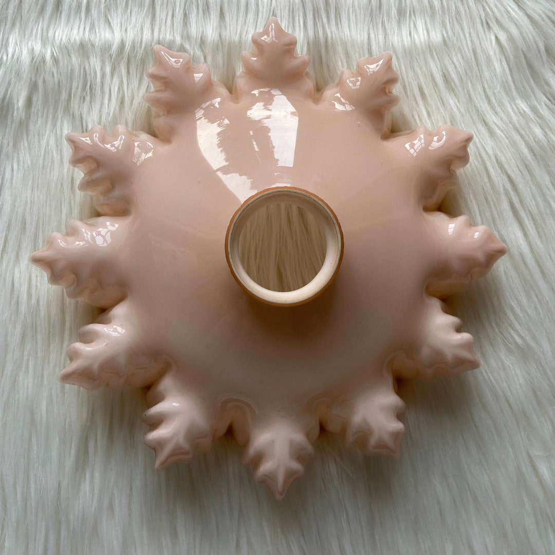 Suspension rose en verre de Clichy. Art Déco. French vintage. - Etsy France