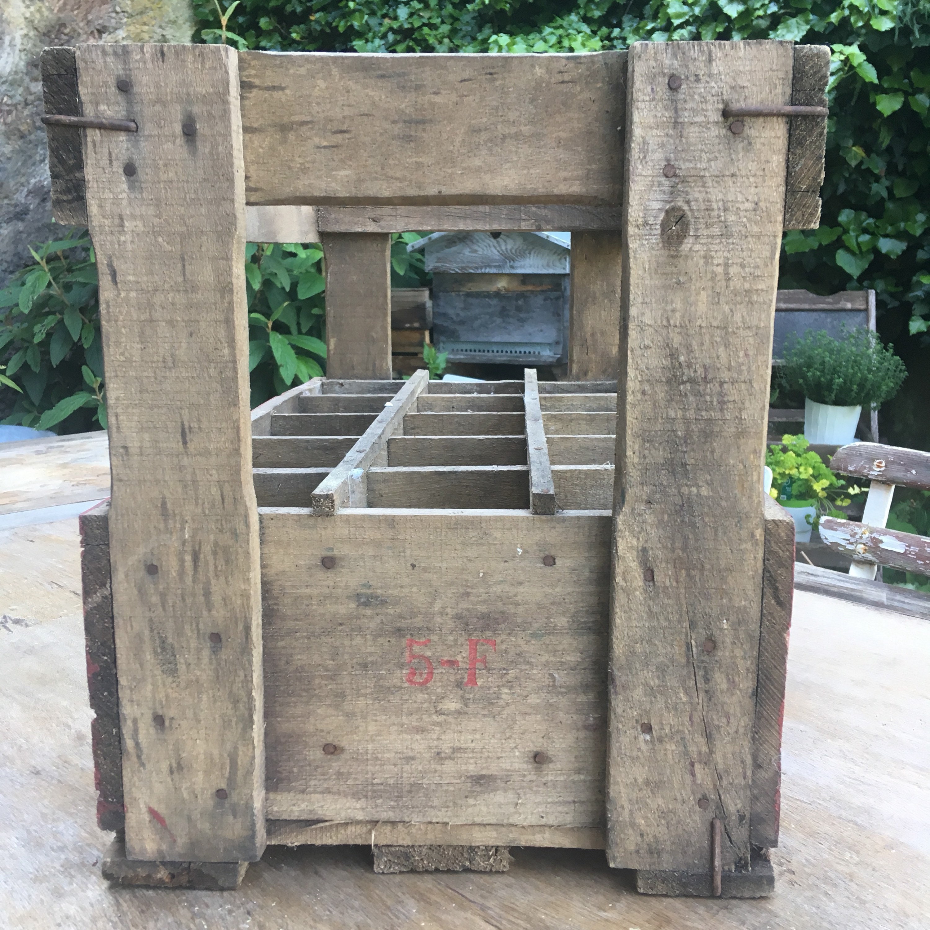 Large old bottle locker. 1930s/1940s. wood. 15 bottles. | Etsy