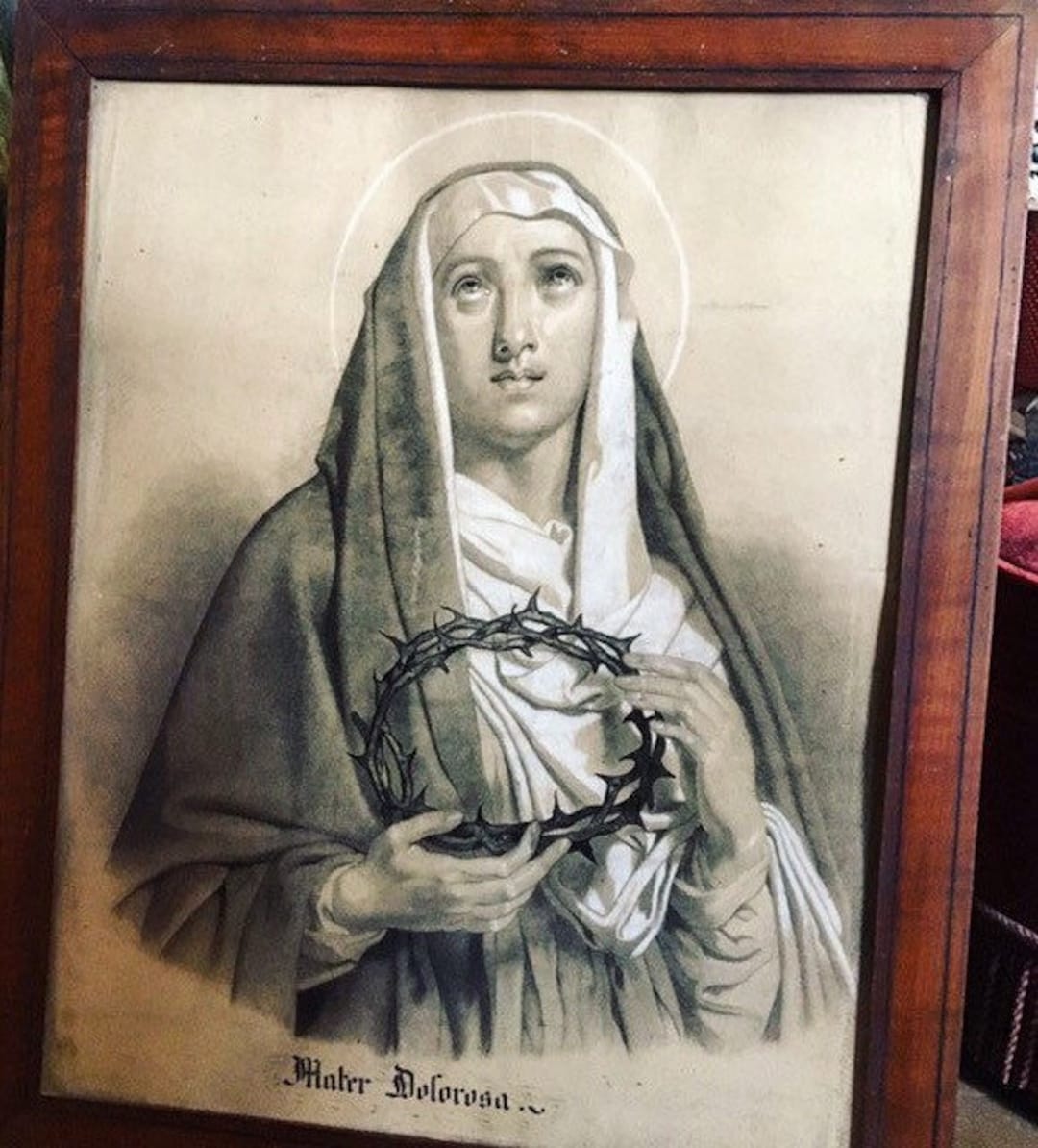 Mater Dolorosa. 19th Century Drawing in Graphite and Pastel. - Etsy