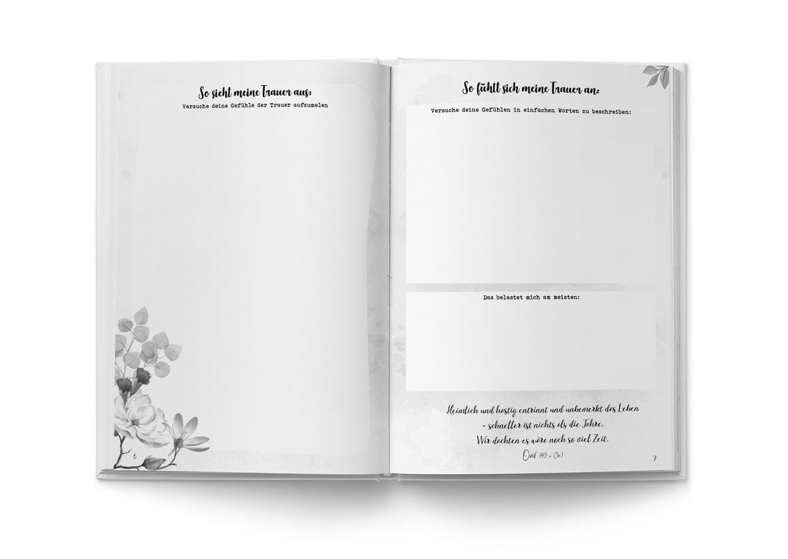 Personalisiertes Trauer & Erinnerungsbuch Trauerbuch für | Etsy