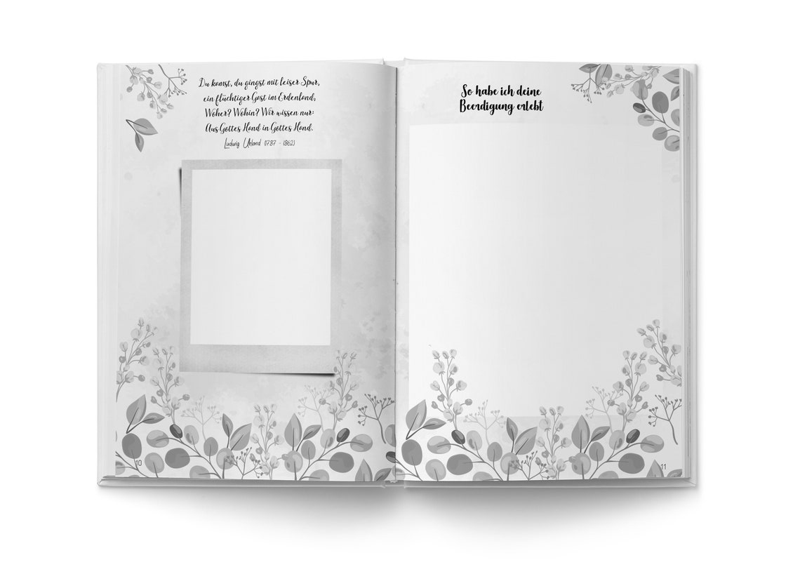 Personalisiertes Trauer & Erinnerungsbuch Trauerbuch für | Etsy