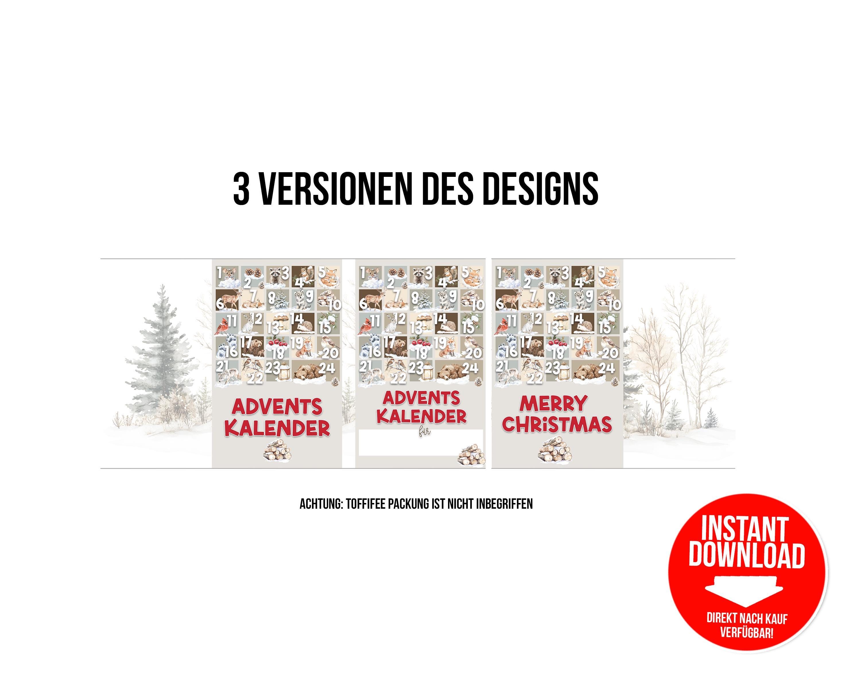 Toffifee Advent Calendar | Printable DIY Advent Calendar | Labels ...