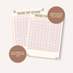 Knit Crochet Project Row Tracker - Etsy