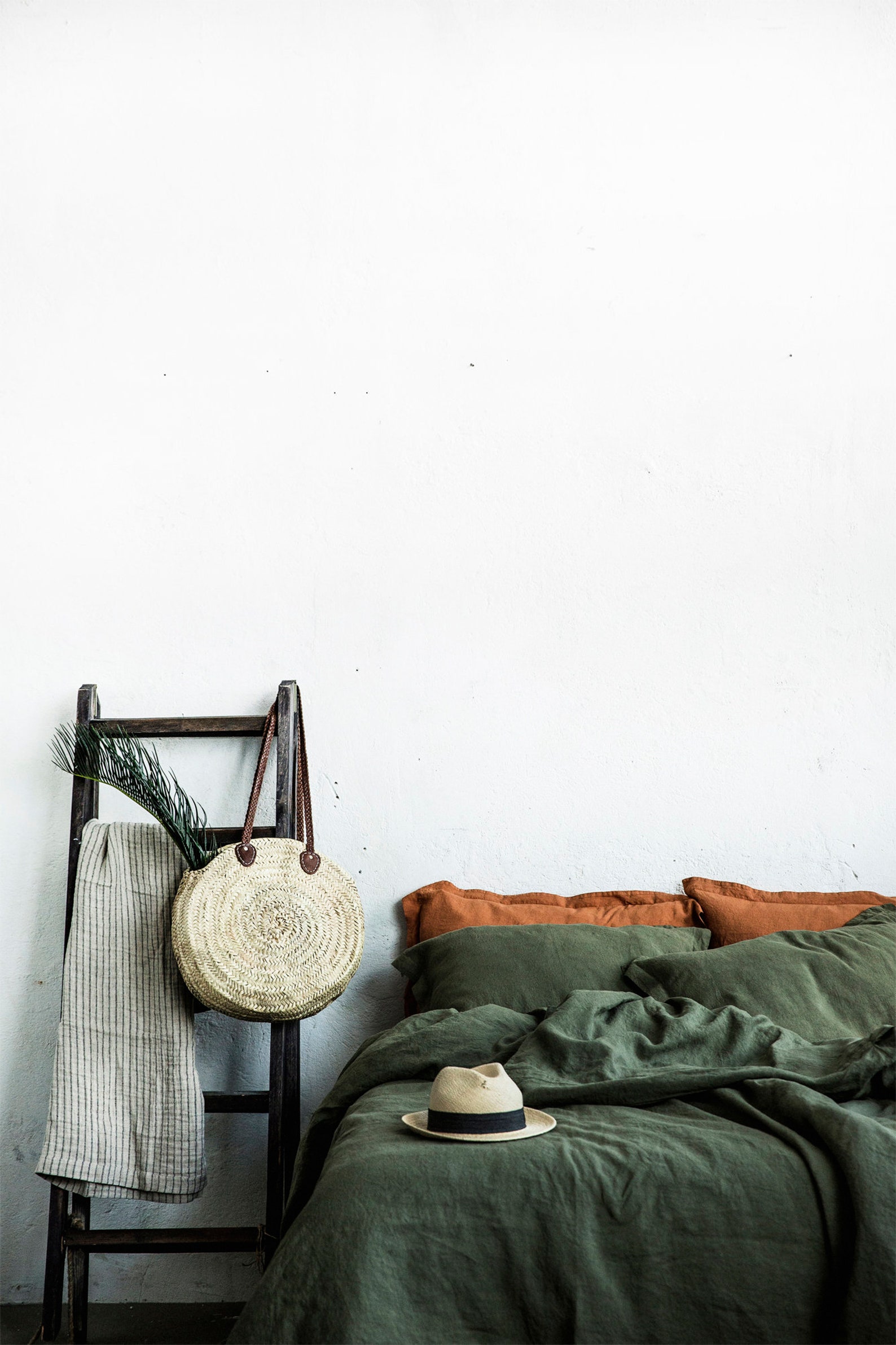 FREE SHIPPING/ FULL Set of Linen Bedding/burnt Orange Linen - Etsy Canada