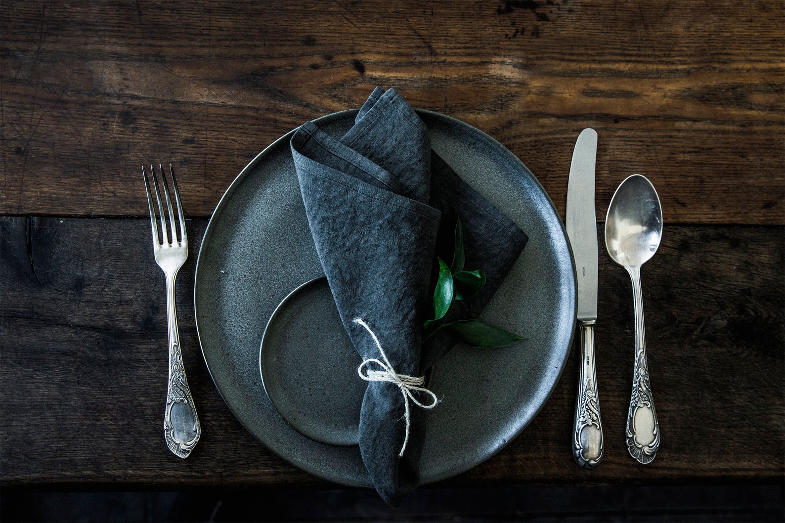Free Shipping. Dark Grey Linen Napkin Set: 4, 6, 8, 10 Napkins ...