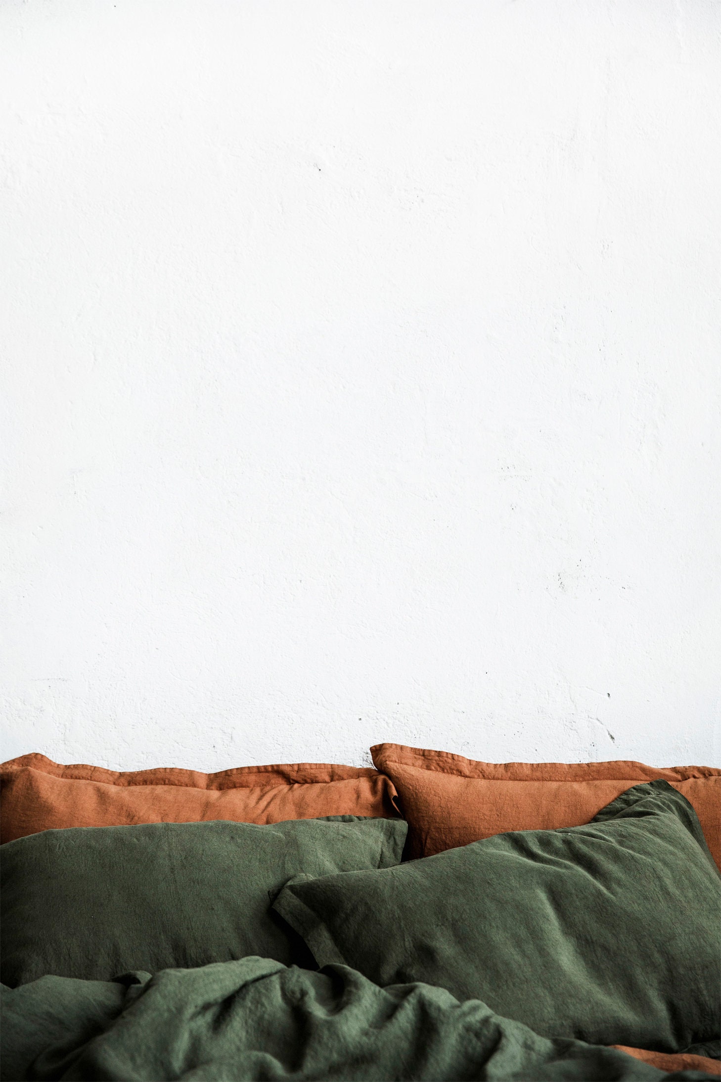 FREE SHIPPING/ FULL Set of Linen Bedding/burnt Orange Linen - Etsy Canada