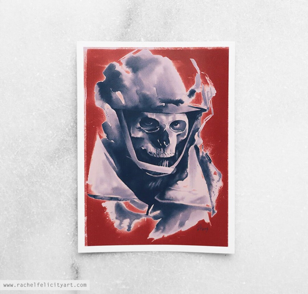 Ghost MW2 Sticker, Simon "ghost" Riley Art - Etsy