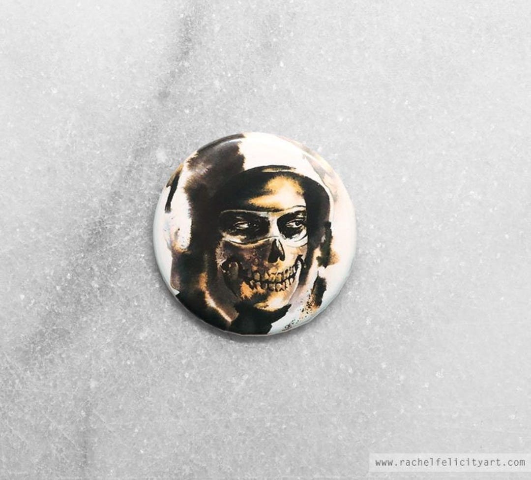 Ghost MW2 Button Badge, Simon "ghost" Riley Art Pin - Etsy