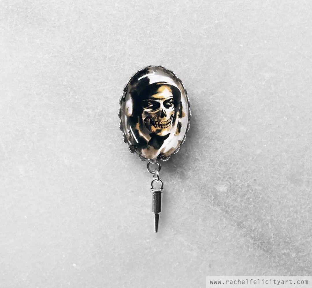 Ghost MW2 Brooch, Simon "ghost" Riley Art Pin Badge - Etsy